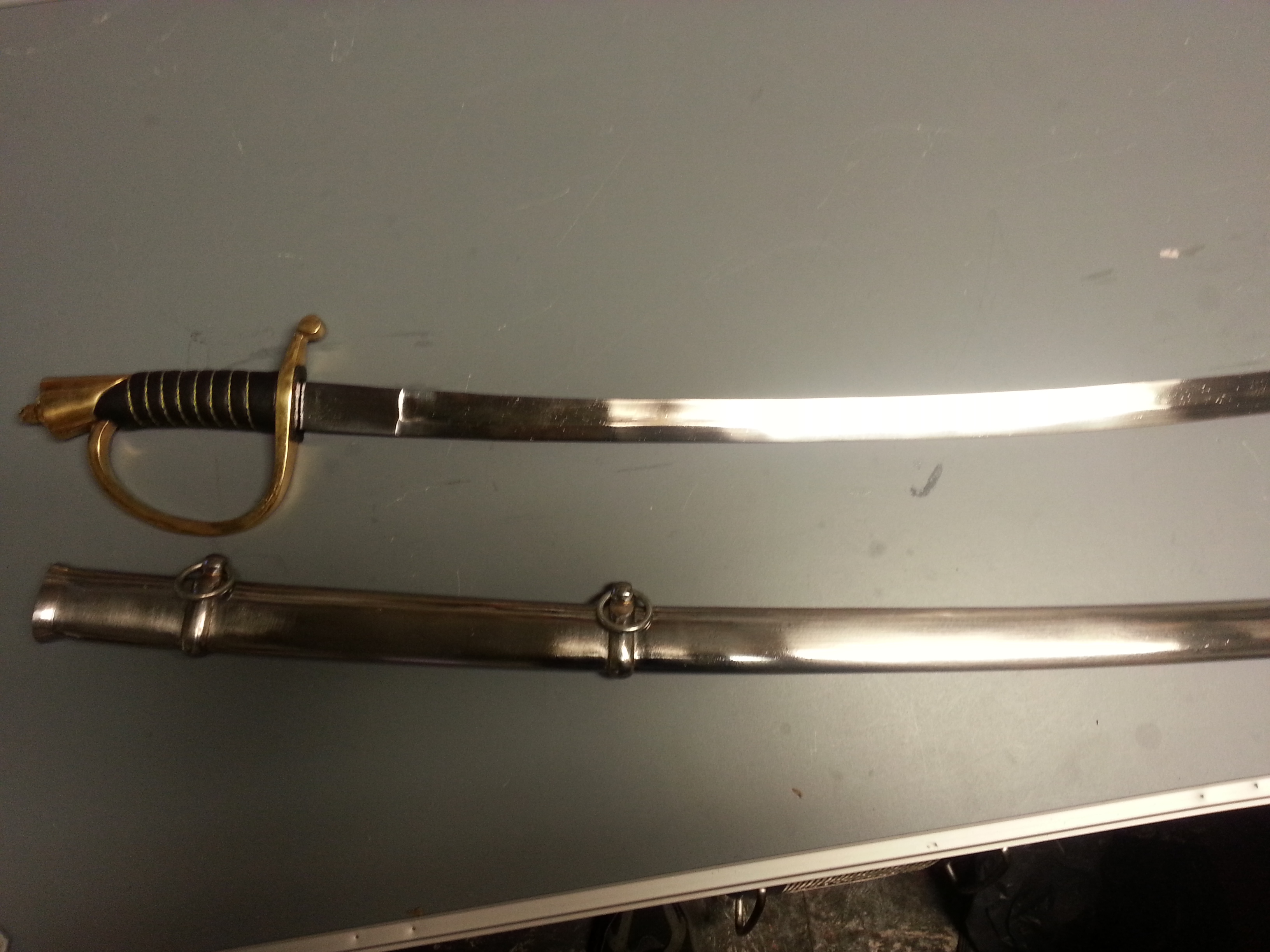 CIVIL WAR Replica Calvary Sword Handmade Overall SIZE 42 1/2 ...